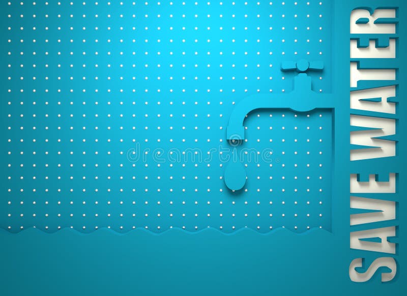 Abstract Background. Water Conservation Concept Stock Illustration ...