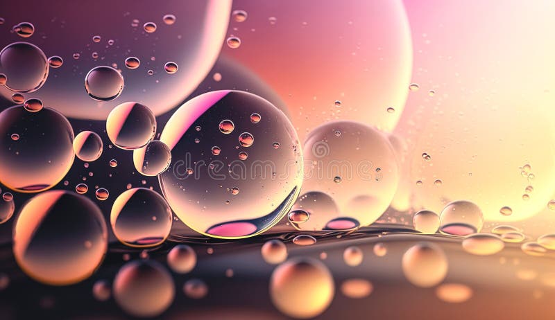 Abstract Background with Water Drops, Generative AI. Stock Illustration ...