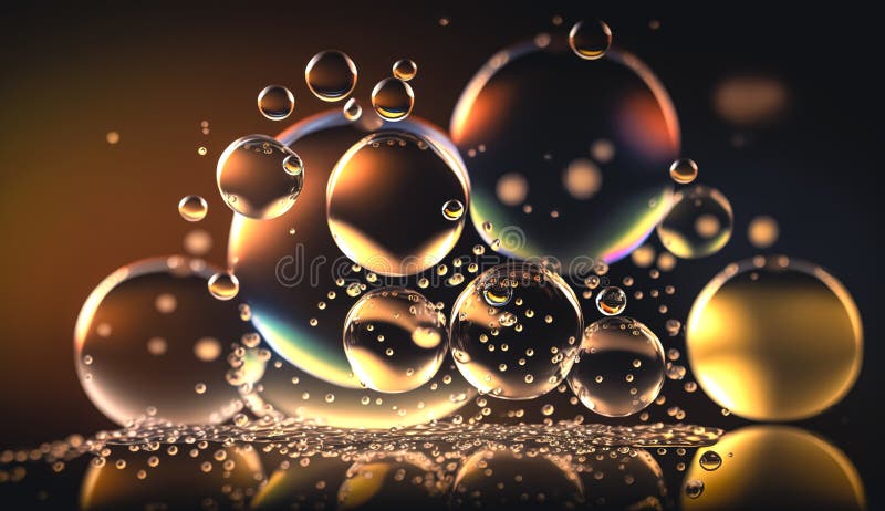 Abstract Background with Water Drops, Generative AI. Stock Illustration ...