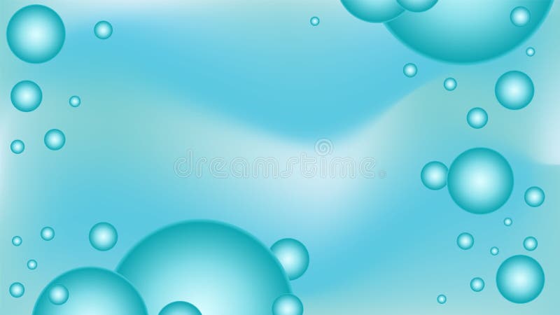 Abstract Minimalistic Blue Background with Soft Gradient and 3D Spheres ...