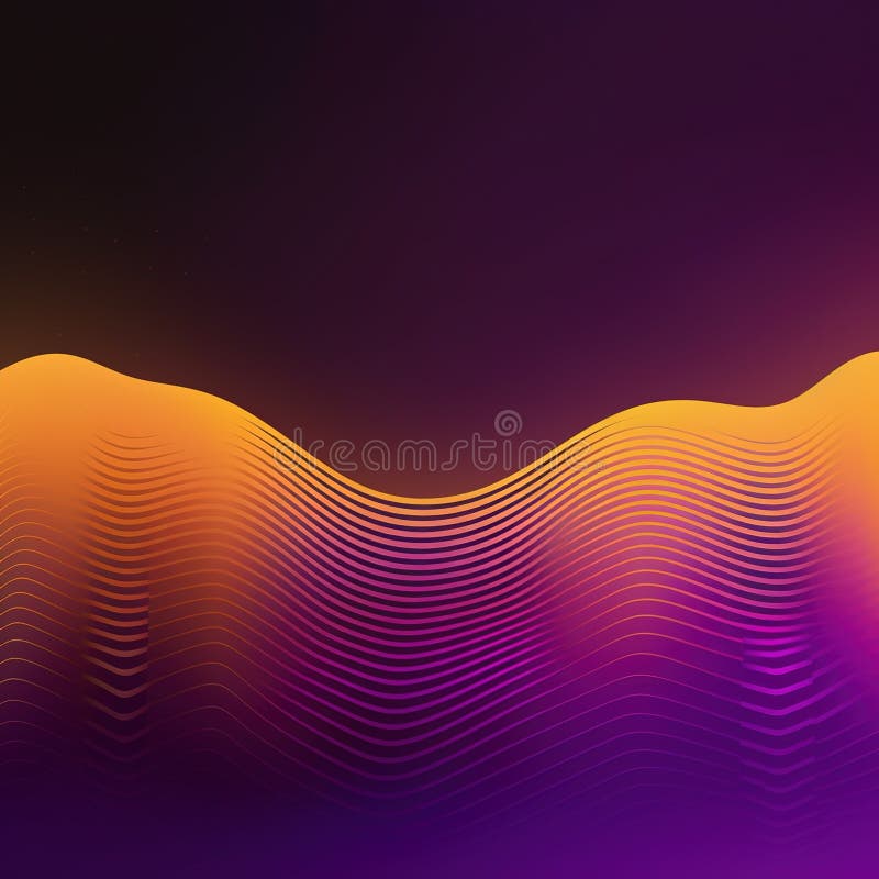 Abstract Background with Wave Bright Gold and Purple Gradient Silk ...