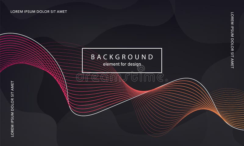 Abstract Background. Wave Element for Design Poster. Digital Frequency ...