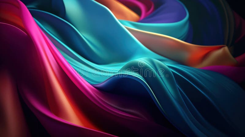 Abstract Background Wave Shape. Silk Fabric Wavy Background Stock ...