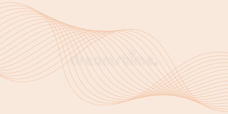 Abstract Background with Waves for Banner. Beige Color Stock Vector ...