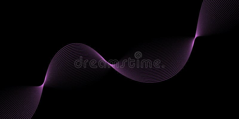 Abstract Background with Waves for Banner. Black and Pink Color Stock ...