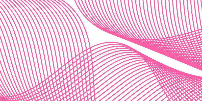 Abstract Background with Waves for Banner. Pink Lines on White Stock ...