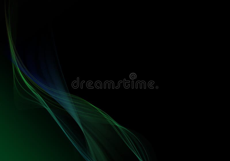 Abstract Background Waves. Black, Green and Blue Abstract Background ...