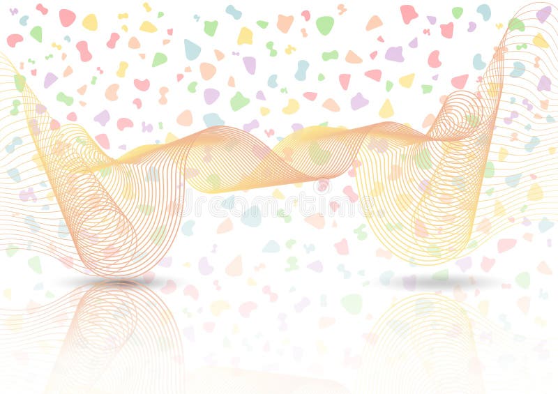 Abstract Background. Waves Line Ribbons Colorful. Vector Illustration ...