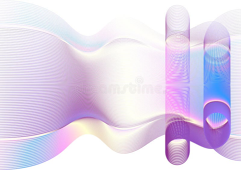 Abstract Background. Waves Line Ribbons Colorful Stock Illustration ...