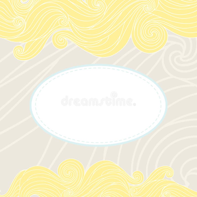 Abstract Background with Waves and Text Field Stock Vector ...
