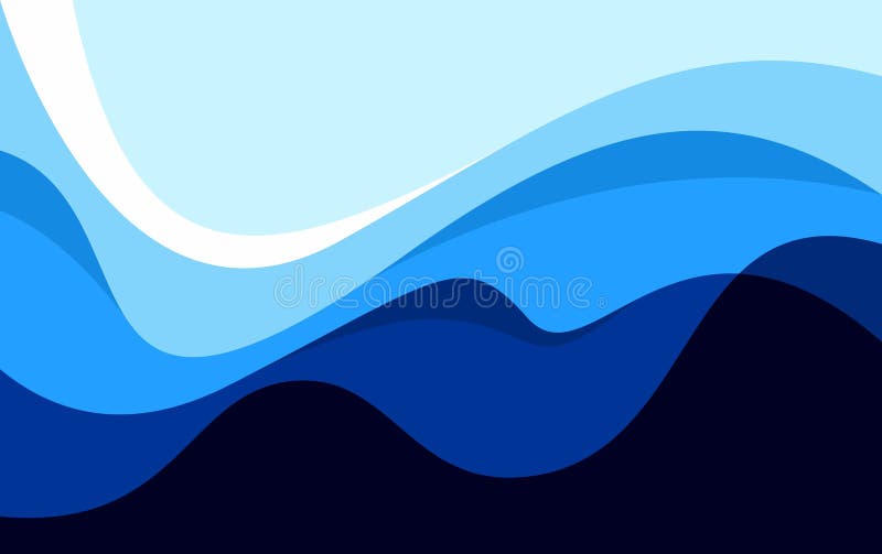 Abstract Background with Waves Vector. Papercut Wave Background Stock ...