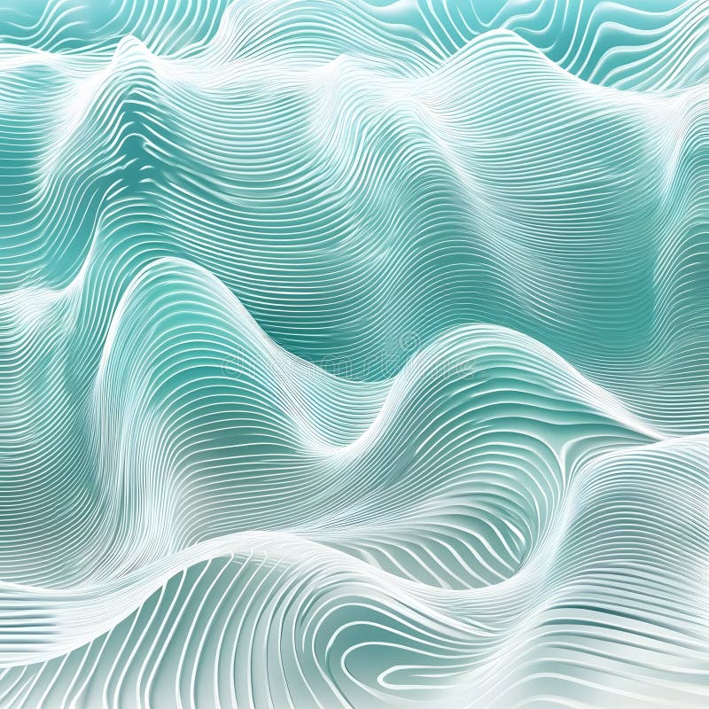 Abstract Background with Waves. Abstract Wavy Background. Light Blue ...