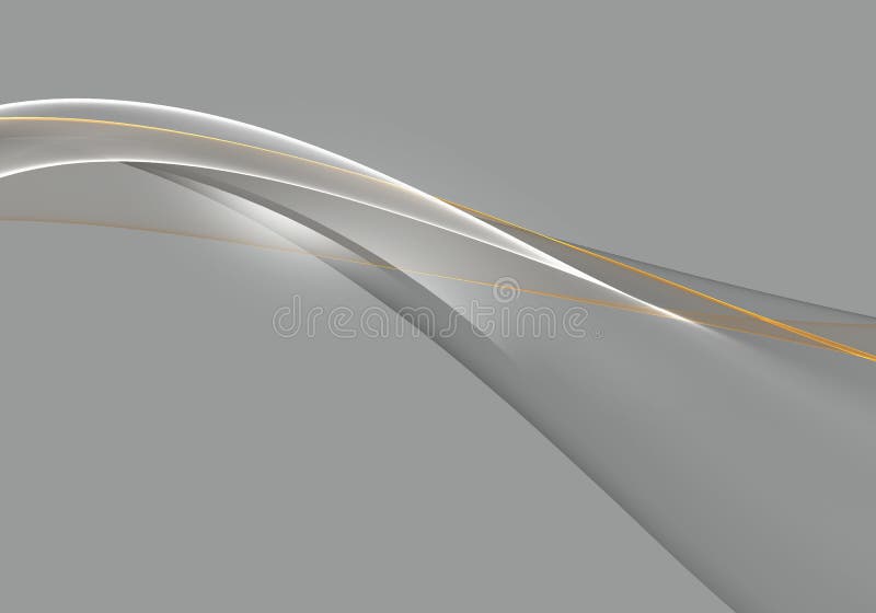 Abstract Background Waves. White, Orange and Silver Grey Abstract ...