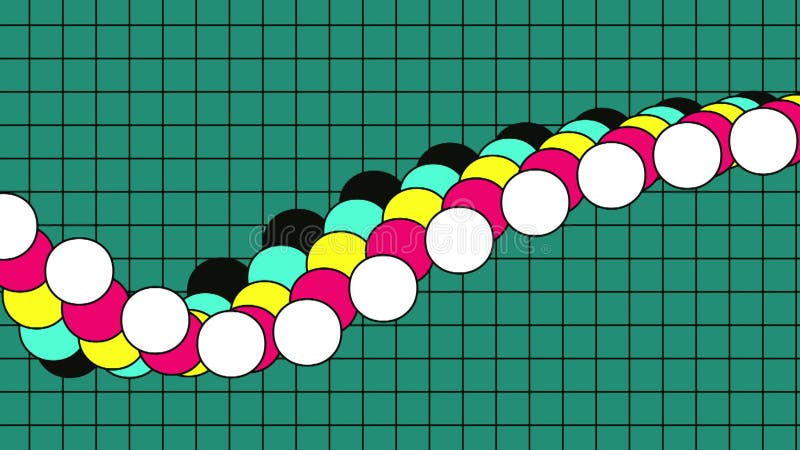 Abstract Background with Wavy Dotted Line Moving in Waves on Moving ...