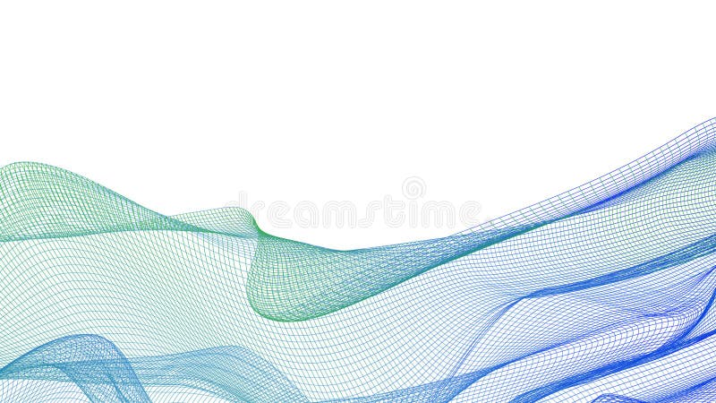Abstract Background with Wavy Grid Isolated on White Stock Illustration ...