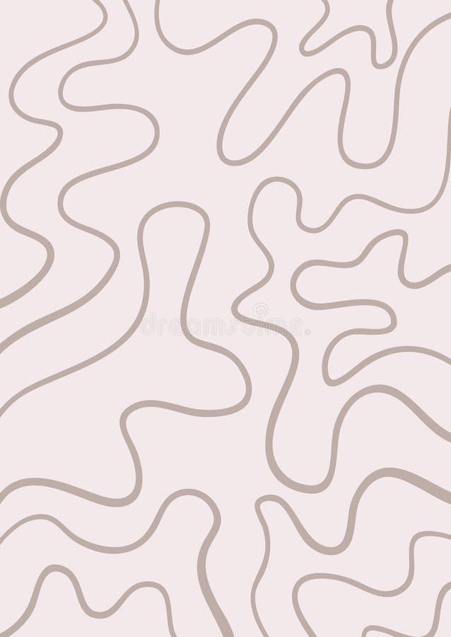 Abstract Background with a Wavy Line Hand Drawn Design Stock ...