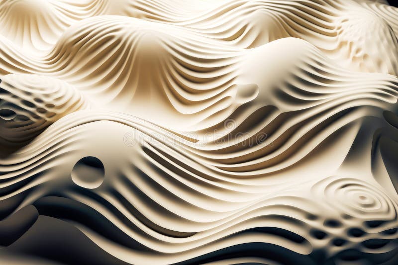 Abstract Background with Wavy Lines and Drop in the Middle of the Image ...