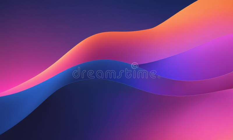 Abstract Background with Wavy Lines and Gradients Stock Illustration ...