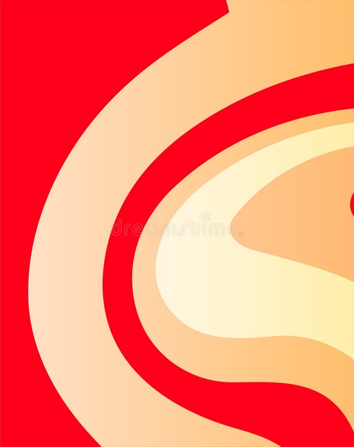 Abstract Background with Wavy Lines in Red and Yellow Colors Stock ...