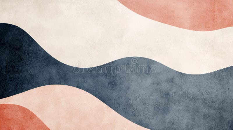 Abstract Background with Wavy Pattern in Navy Blue, Pink, and Cream ...