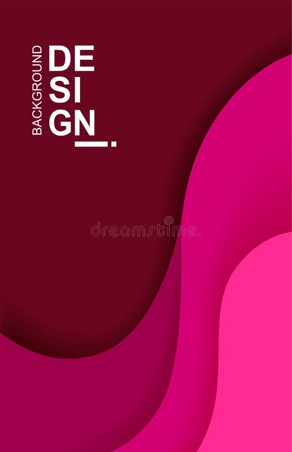 Dark Red Vertical Abstract Design Template Backdrop. Stock Illustration ...