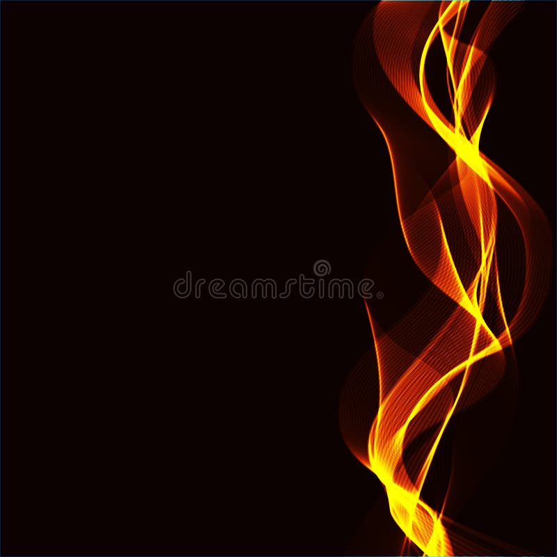 Orange fire ribbons stock illustration. Illustration of backdrop - 1232152