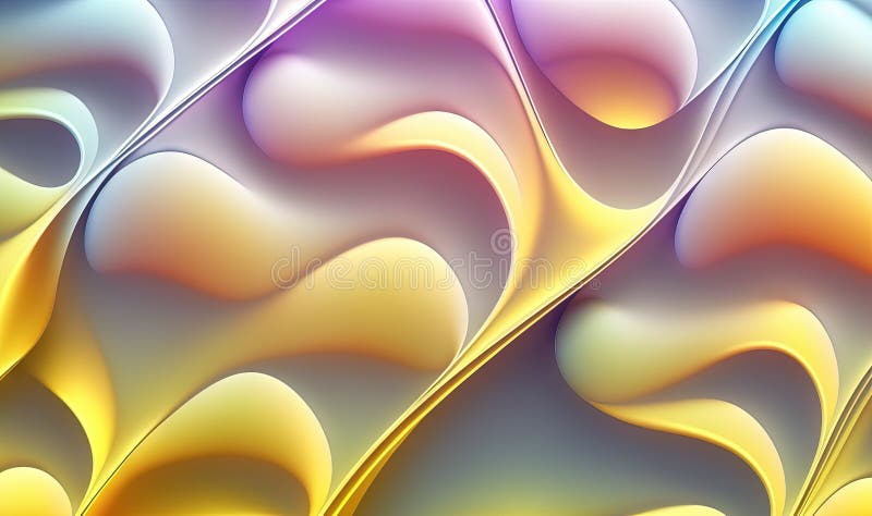 An Abstract Background with Wavy Shapes in Yellow and Blue Colors Stock ...