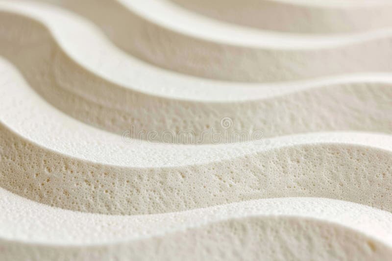 Abstract Background with Wavy Smooth Creamy Beige Surface ...