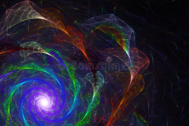 Abstract Fractal Colorful Cosmical Background Stock Illustration ...