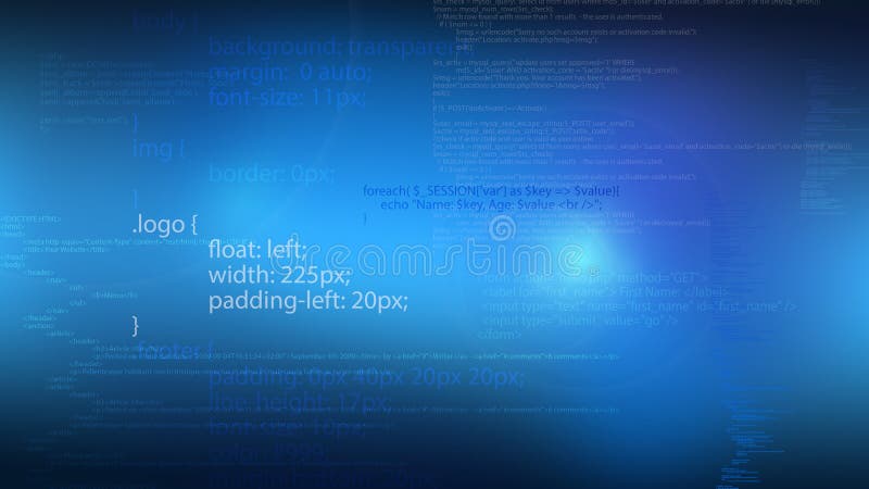 Abstract Background with Web Programming Script Stock Photo - Image of ...