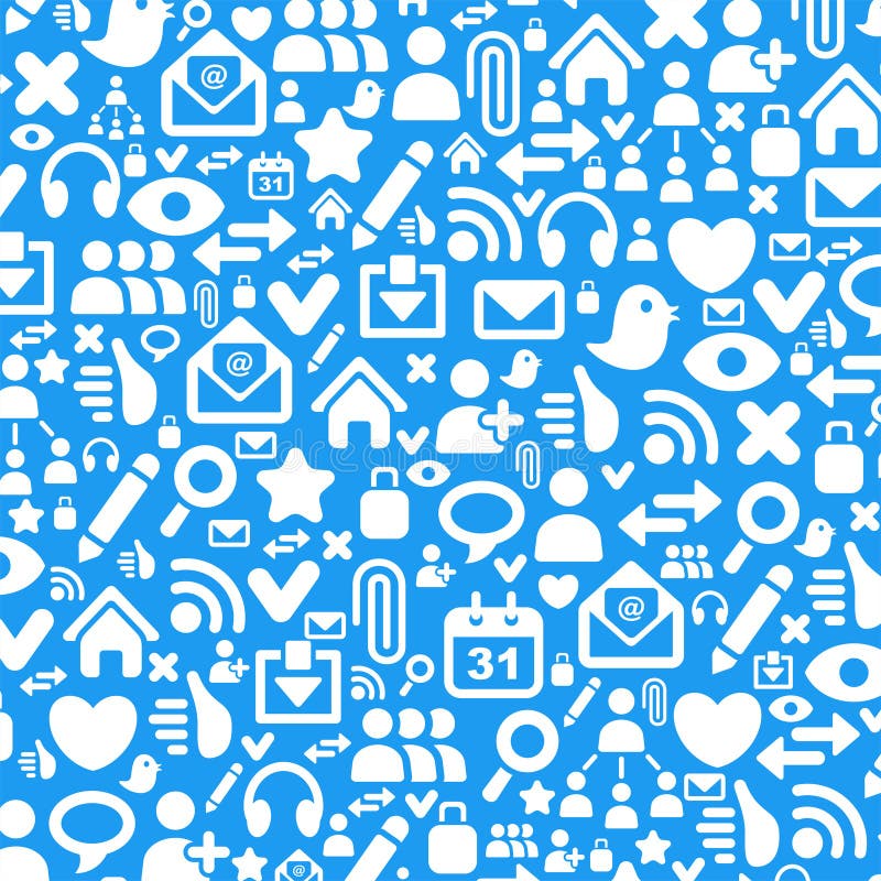 Abstract Background with Web and Social Media Icons. Stock Illustration ...