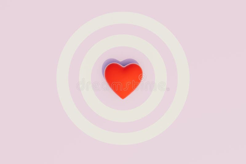 An Abstract Background on Which the Red Heart is in the Center of a ...