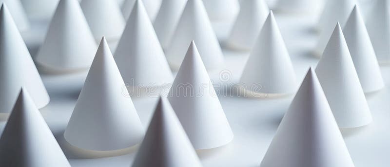 Abstract Background of White Conical Shapes Stock Illustration ...