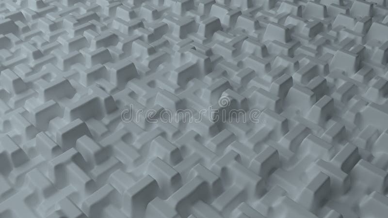 Abstract Background with White Cubes. Block-shaped Installation ...