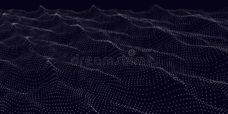 Abstract Background from White Dots in Waves on Dark. Water Waves ...