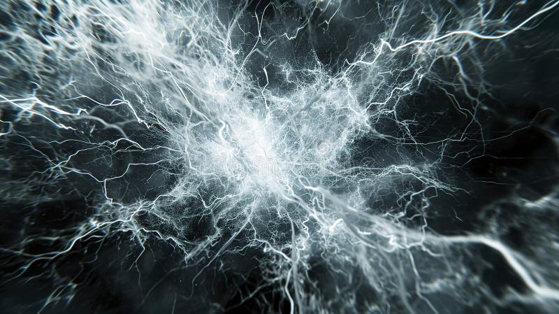 Abstract Background of White Electrical Explosive Field in an Impactful ...