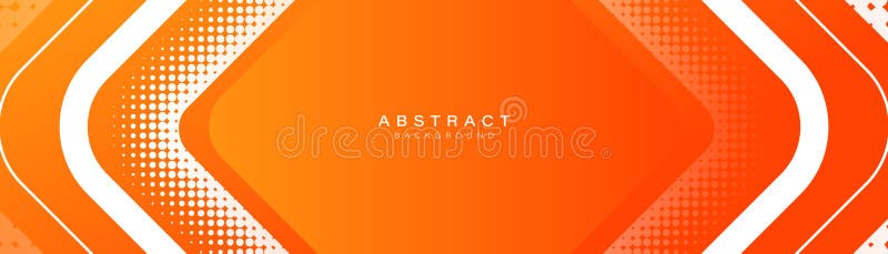 Abstract Background with White Geometric Lines on an Orange Background ...