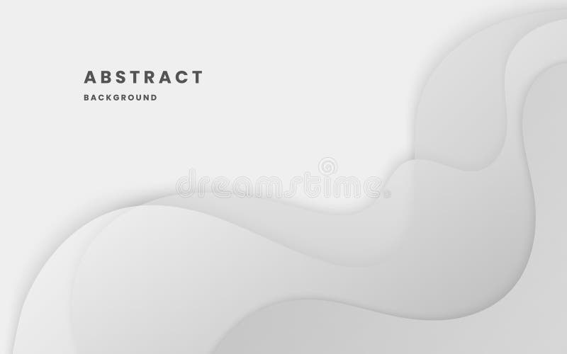 Abstract Background White and Light Gray Wave Modern Soft Luxury ...