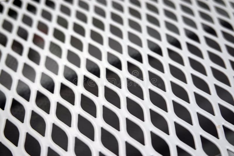 Abstract Background of White Metal Grid, Close-up, Shallow Depth of ...