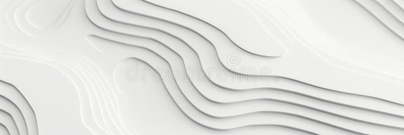 Abstract Background White Minimalistic Topographic Design with Smooth ...