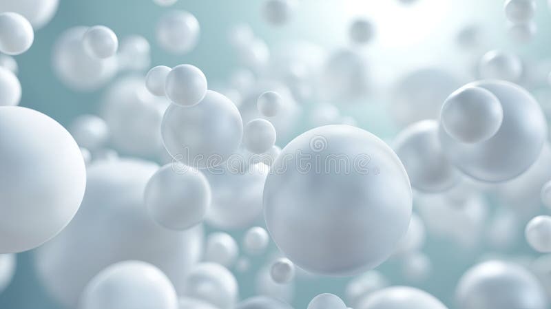 Abstract Background of White Soft Spheres Stock Image - Image of ...