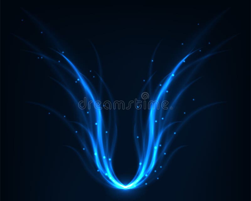 Abstract Background Wings Vector Electric Light. Spark Flash Effect ...