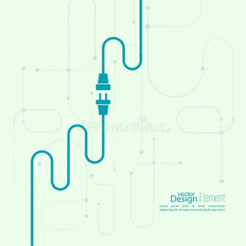 Abstract Background with Wire Plug and Socket Stock Vector ...