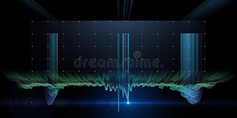 Abstract Background Wireframe Graph with Lines and Light. Technology ...