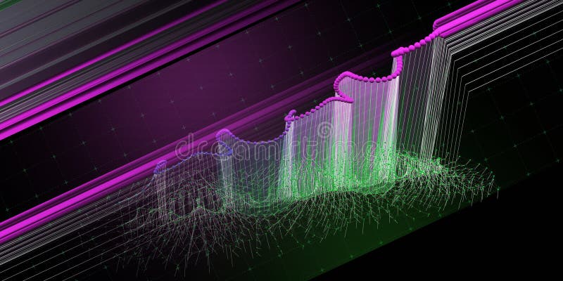 Abstract Background Wireframe Graph from Spheres and Lines Color ...
