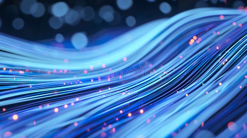 Abstract Background of Wireless Connection Lines in Blue Colors. Stock ...