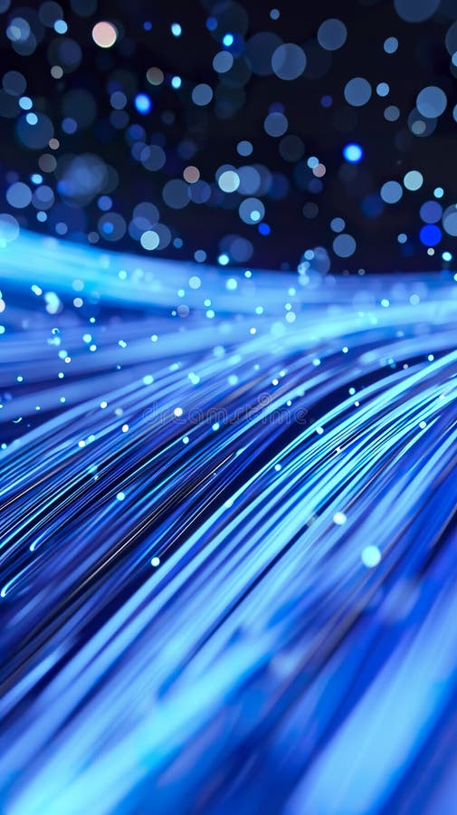 Abstract Background of Wireless Connection Lines in Blue Colors. Stock ...