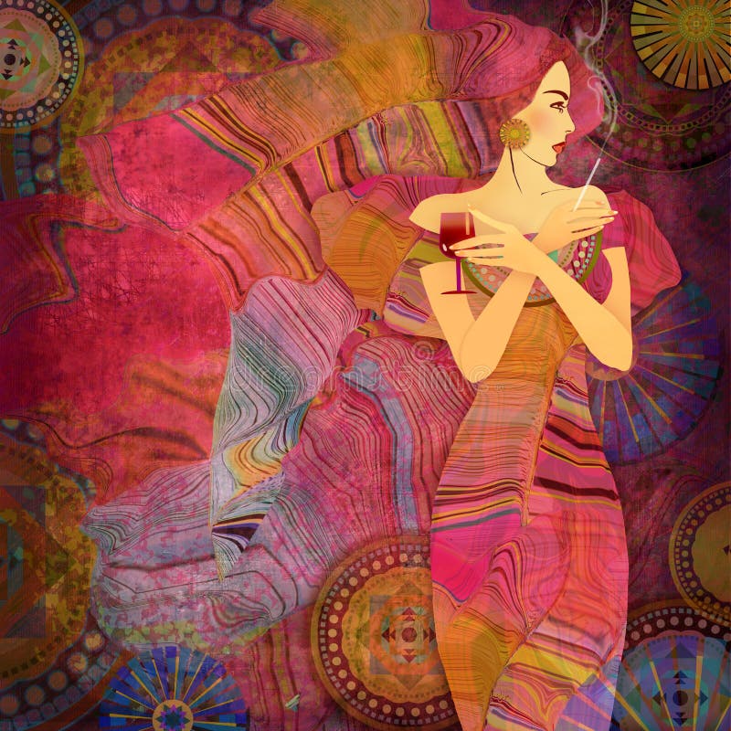 Abstract background woman stock illustration. Illustration of stylized ...