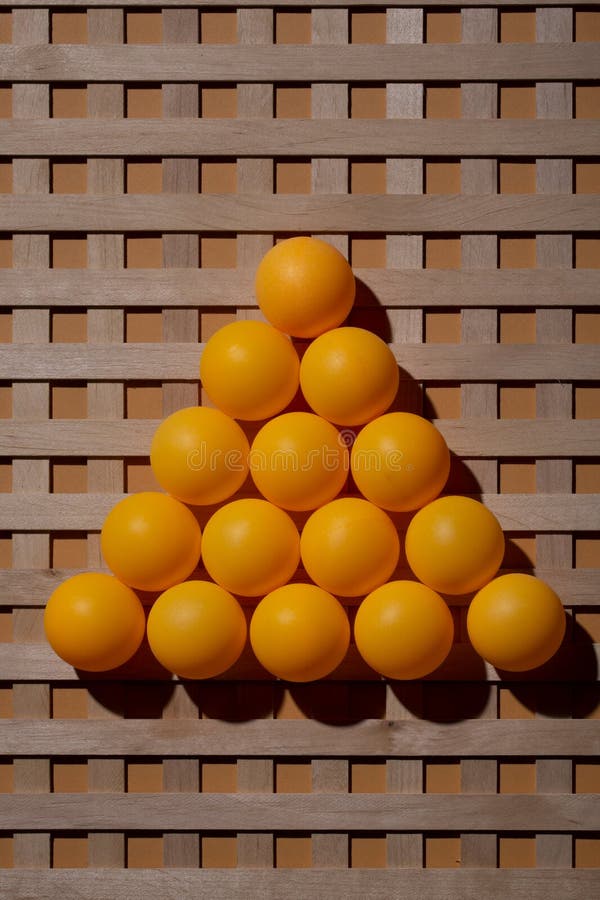 Abstract Background with Wooden Grid and Orange Balls Stock Image ...
