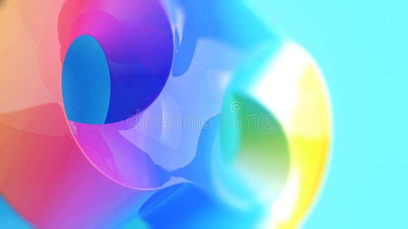 Abstract Background Work. Mobius Strip Shapes on Colorful Background ...
